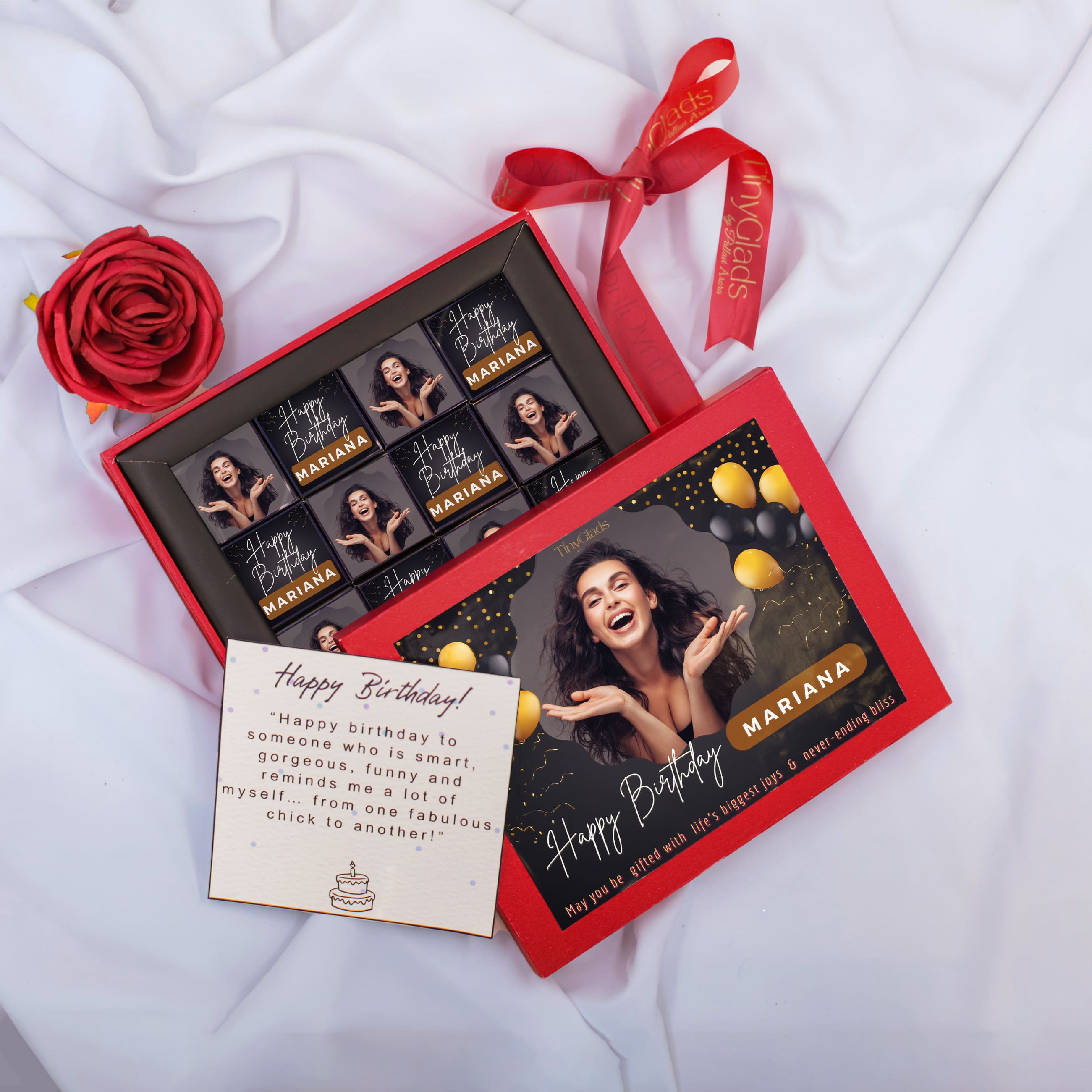 Birthday Chocolate with Photo Personalised Box – TinyGlads